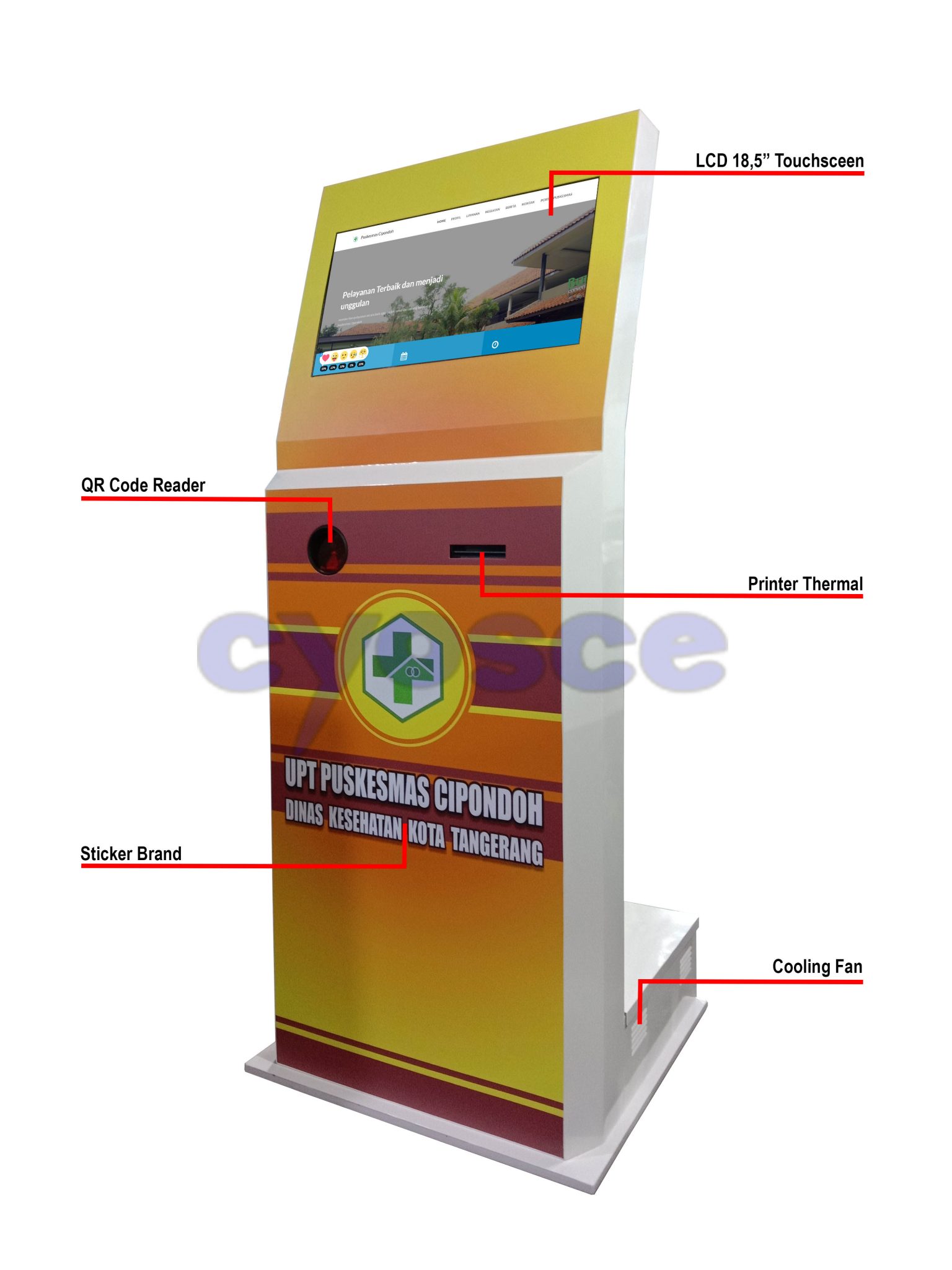 Kiosk Mesin Antrian QR CODE - Kiosk Cyosce